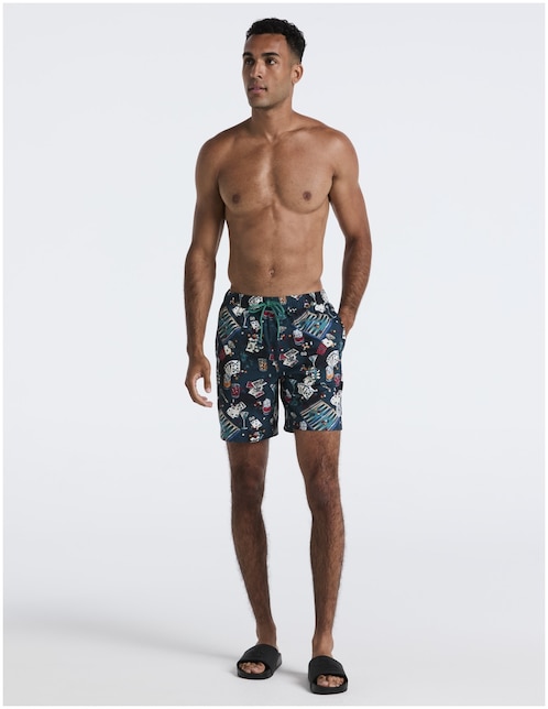 Traje de baño Original Penguin calzón de malla integrado para hombre" 1