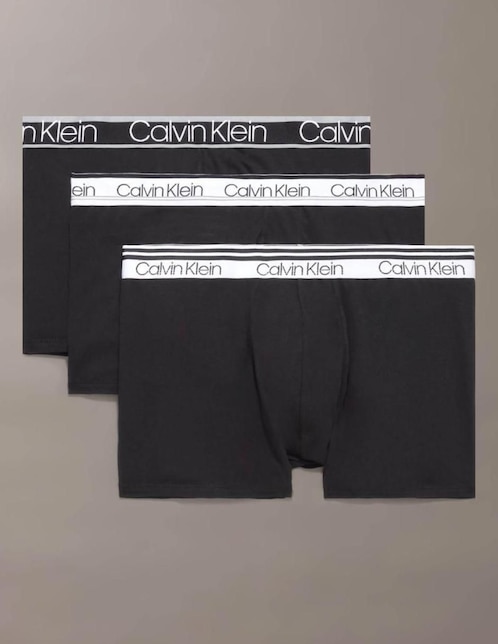 Bóxer trunk Calvin Klein de algodón para hombre 3 piezas 1